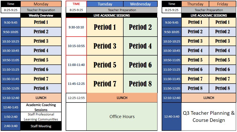 Weekly Schedule » Launch Virtual Academy